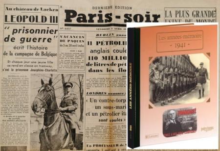 journal d'époque de 1941 et son livre anniversaire.