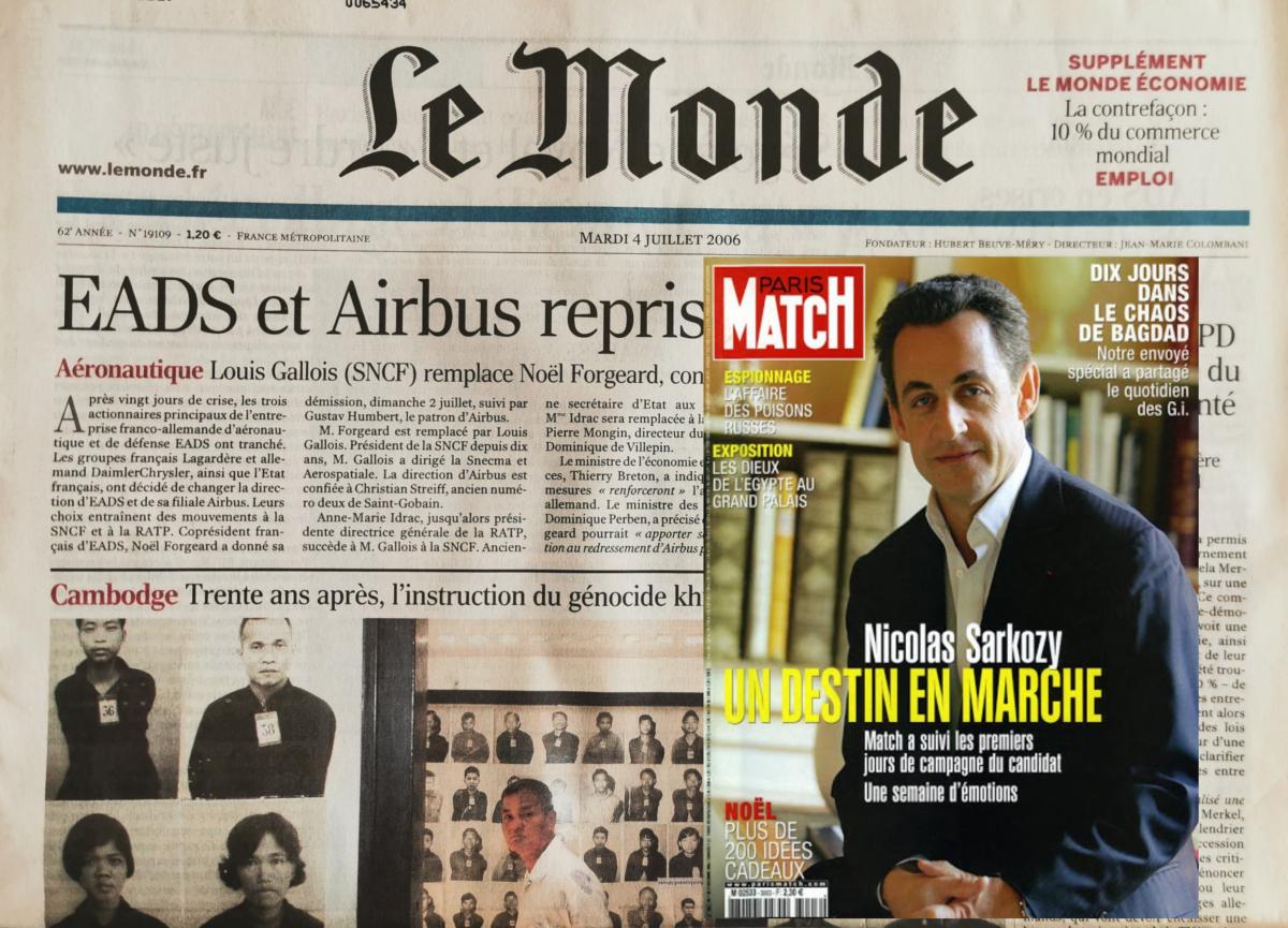 Journal original 2006 et sa revue ancienne Paris match.