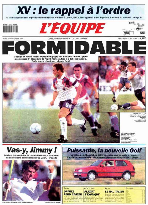 Journal l'équipe 1991 | journaux-originaux.com