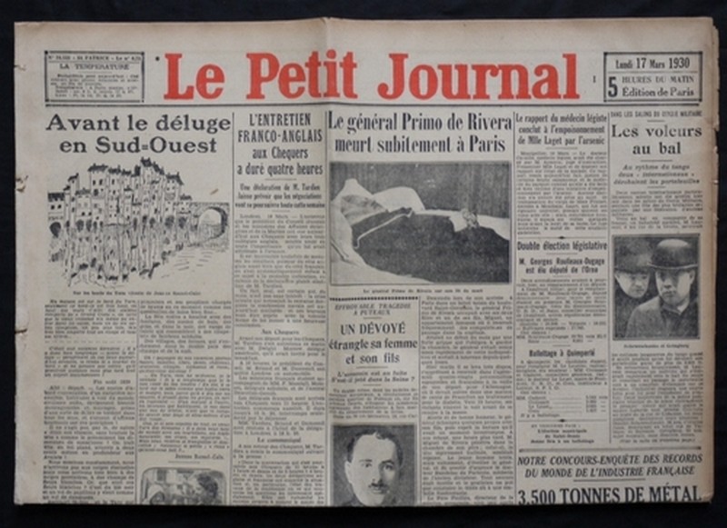Le journal de naissance 1919 à 1949