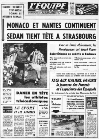 Journal authentique l'équipe de 1965